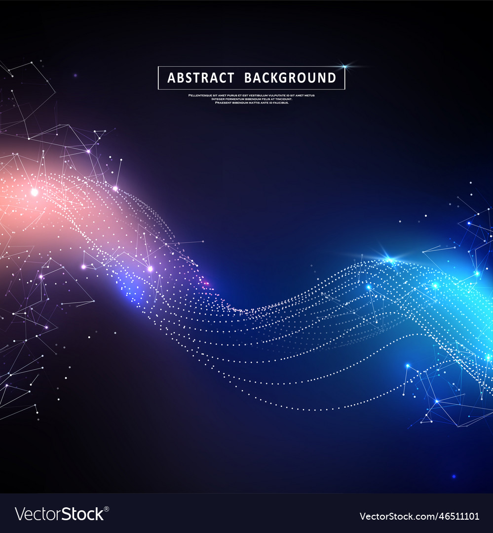 Particles liquid dynamic flow Royalty Free Vector Image