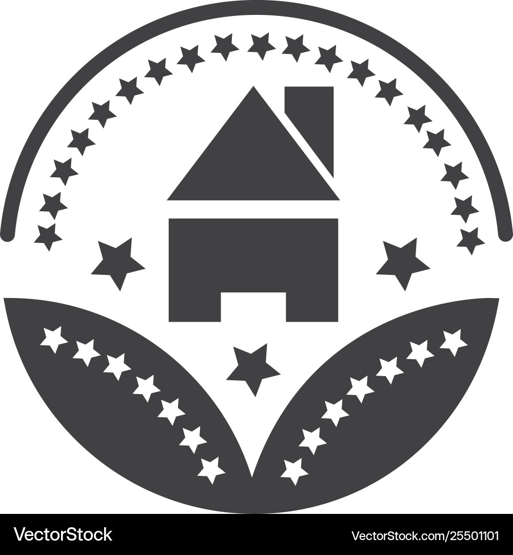 Real estate award icon- sign Royalty Free Vector Image