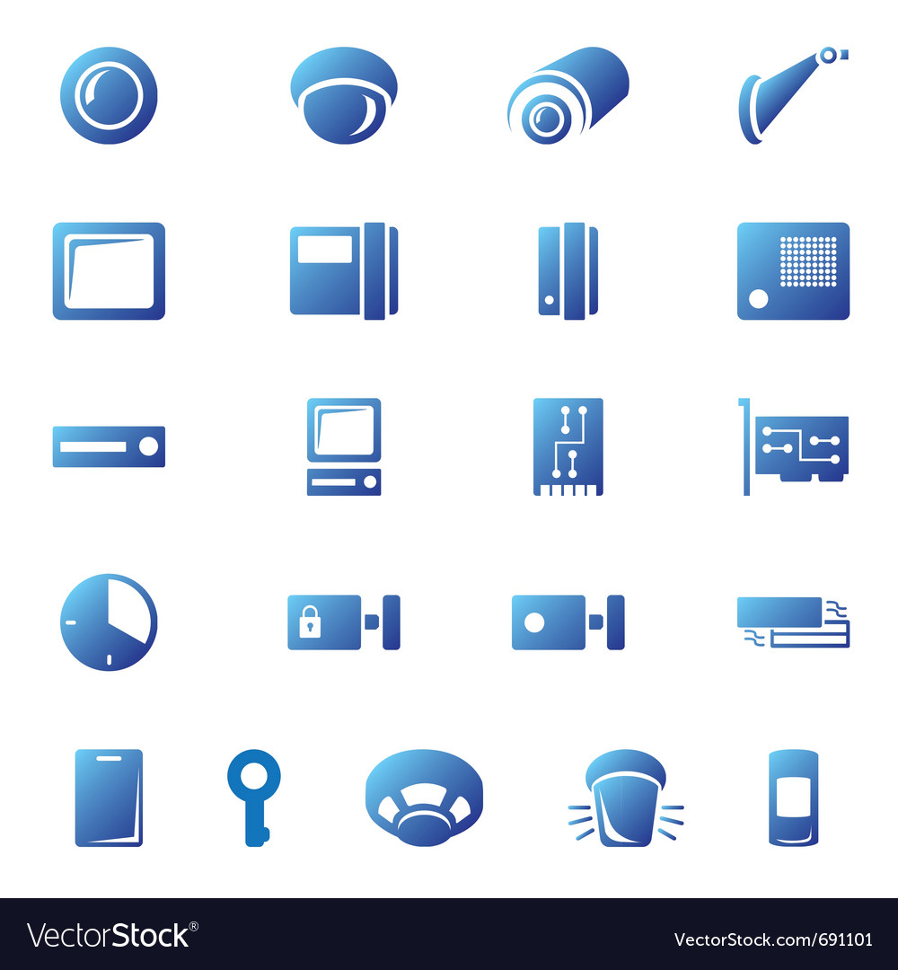 Security icons Royalty Free Vector Image - VectorStock