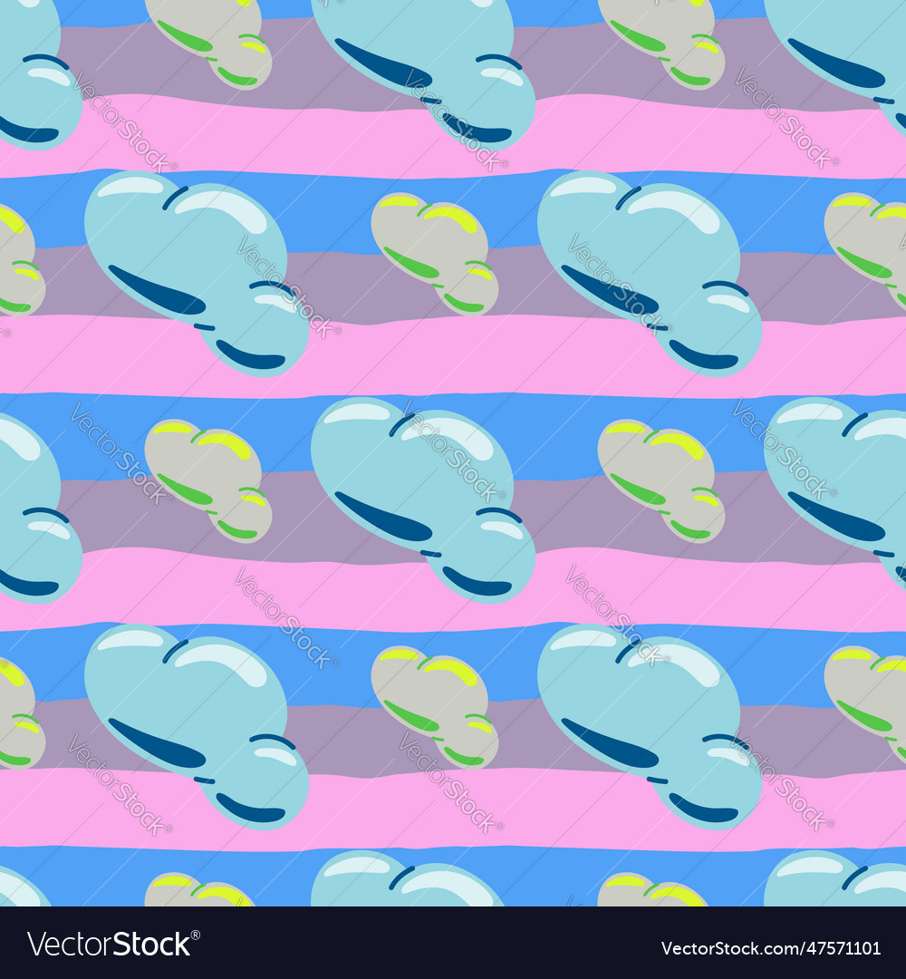 Simple clouds seamless pattern primitive art Vector Image