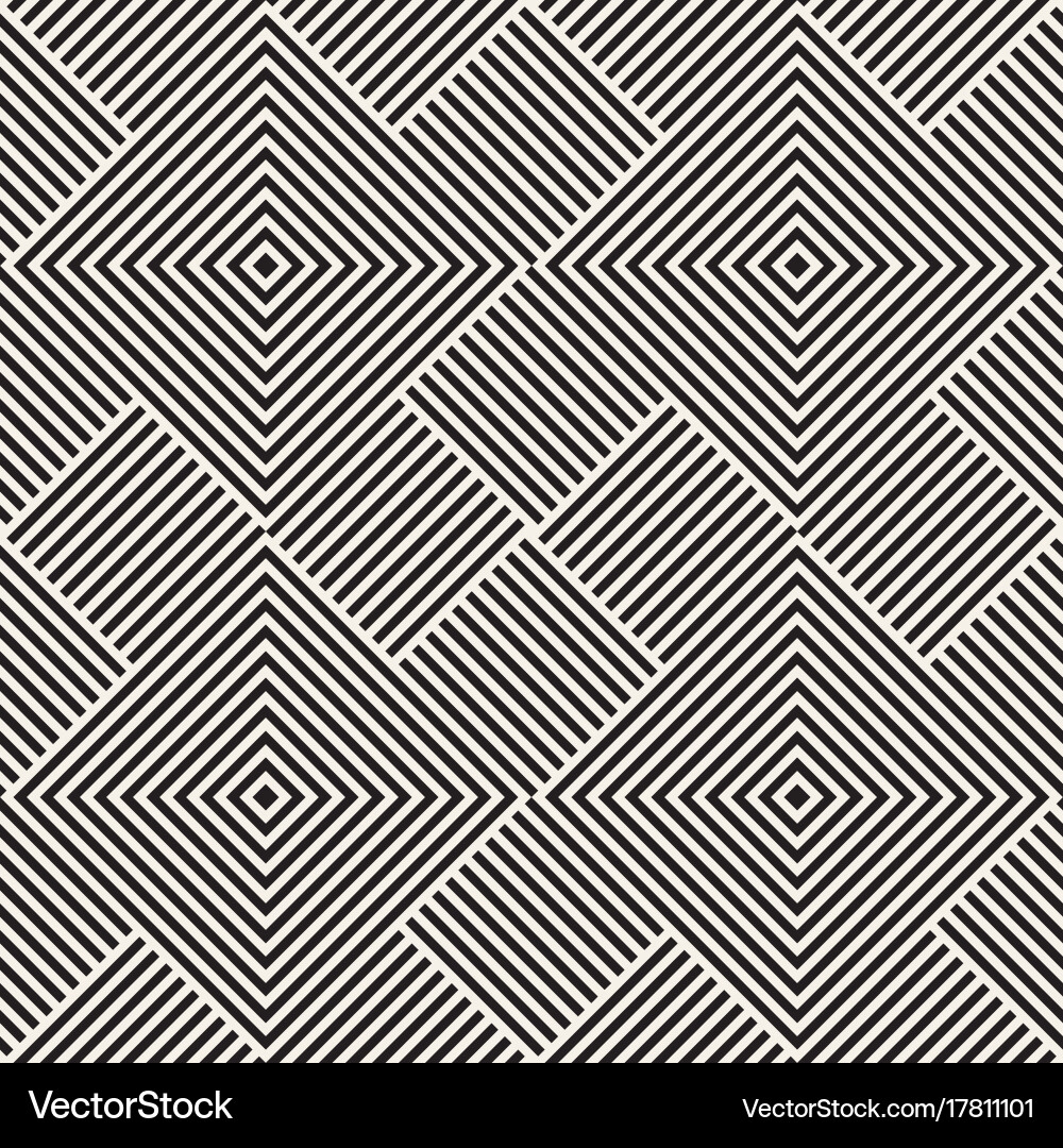 Stylish lines lattice ethnic monochrome texture Vector Image