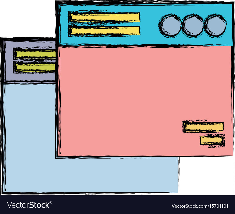 Technology windows element and website document Vector Image