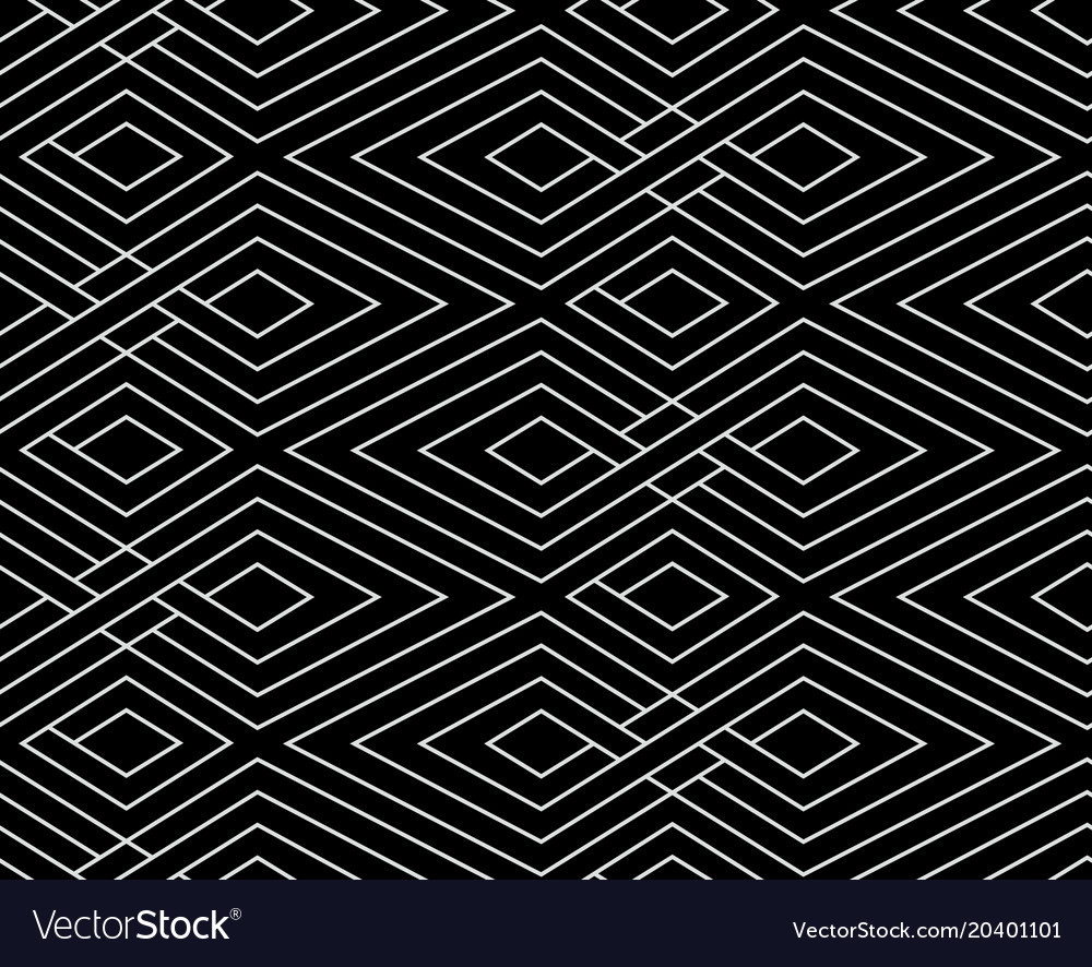 Universal Repeating Abstract Shape In Black Vector Image