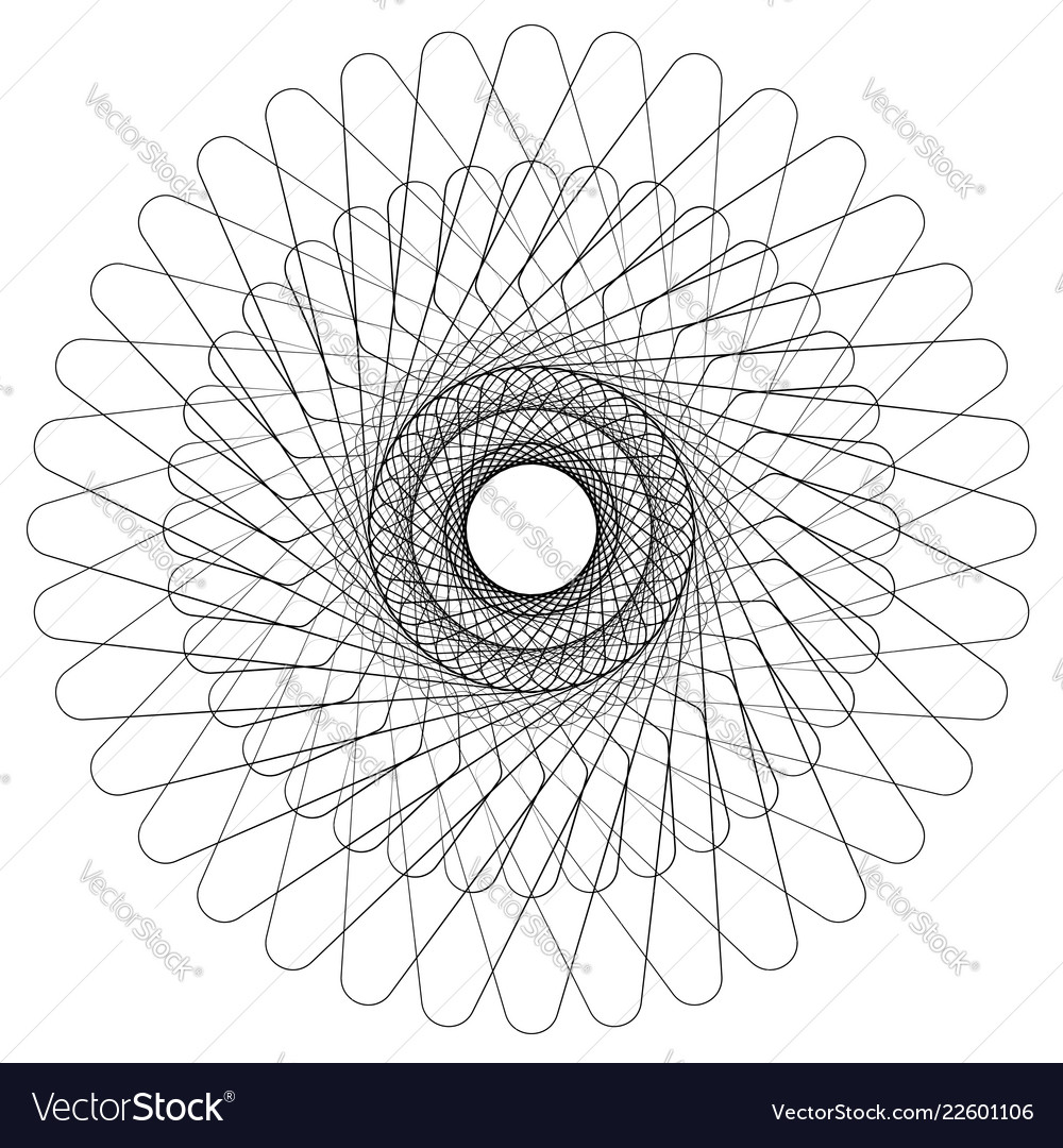 Abstract circular spiral element isolated Vector Image