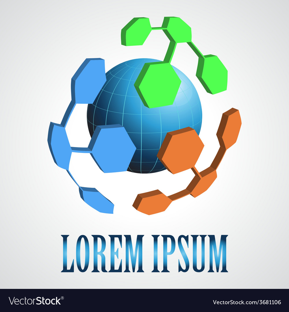 Abstract modern globe logo design template Vector Image