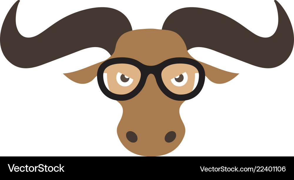 Animal cartoon head logo Royalty Free Vector Image