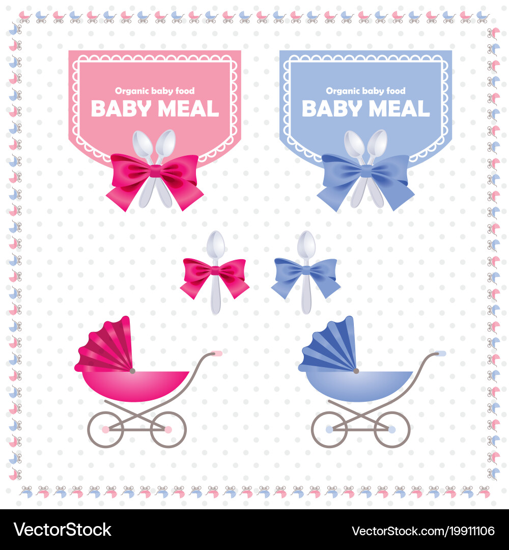Baby meal logo and identity Royalty Free Vector Image