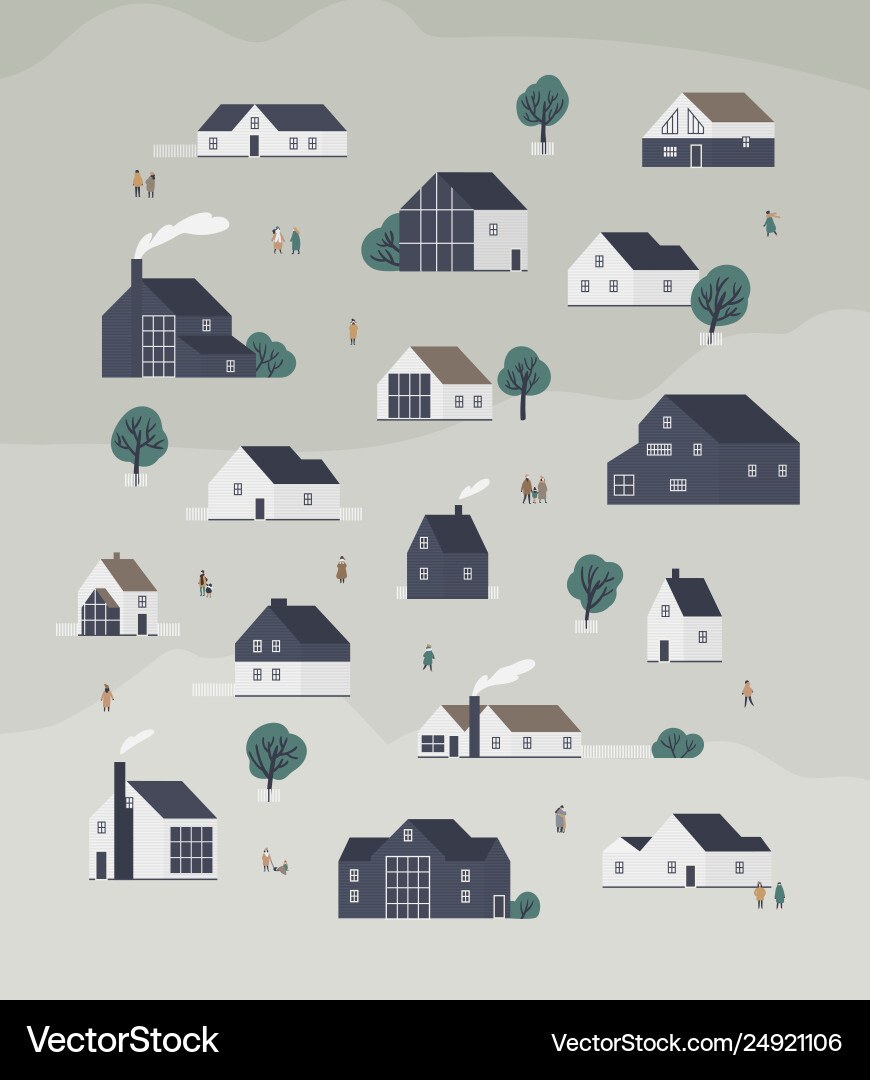Banner template with town district country Vector Image