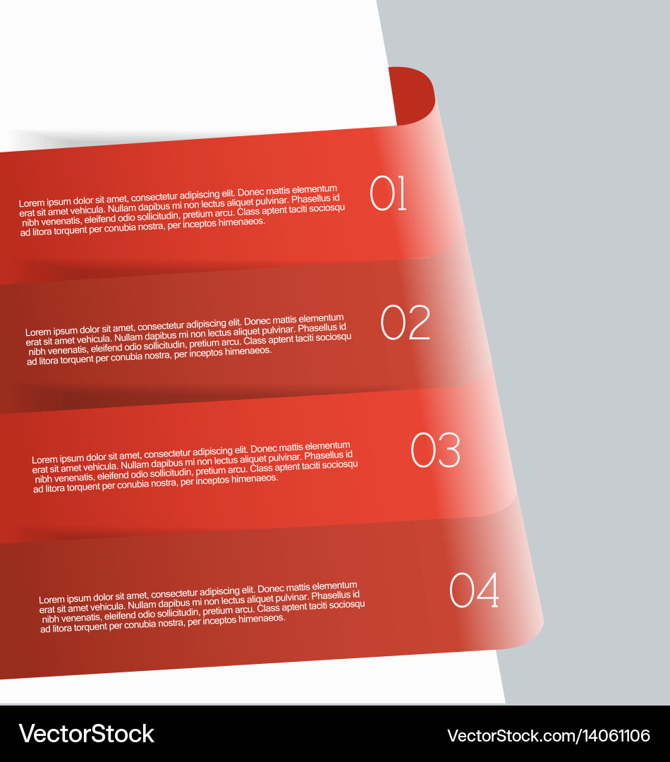 Business infographics template red color Vector Image