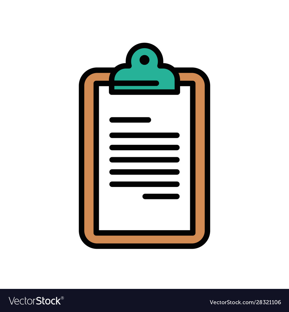 Checklist clipboard document isolated icon Vector Image