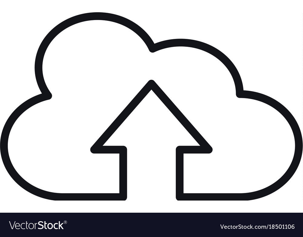 Cloud computing with arrow up Royalty Free Vector Image