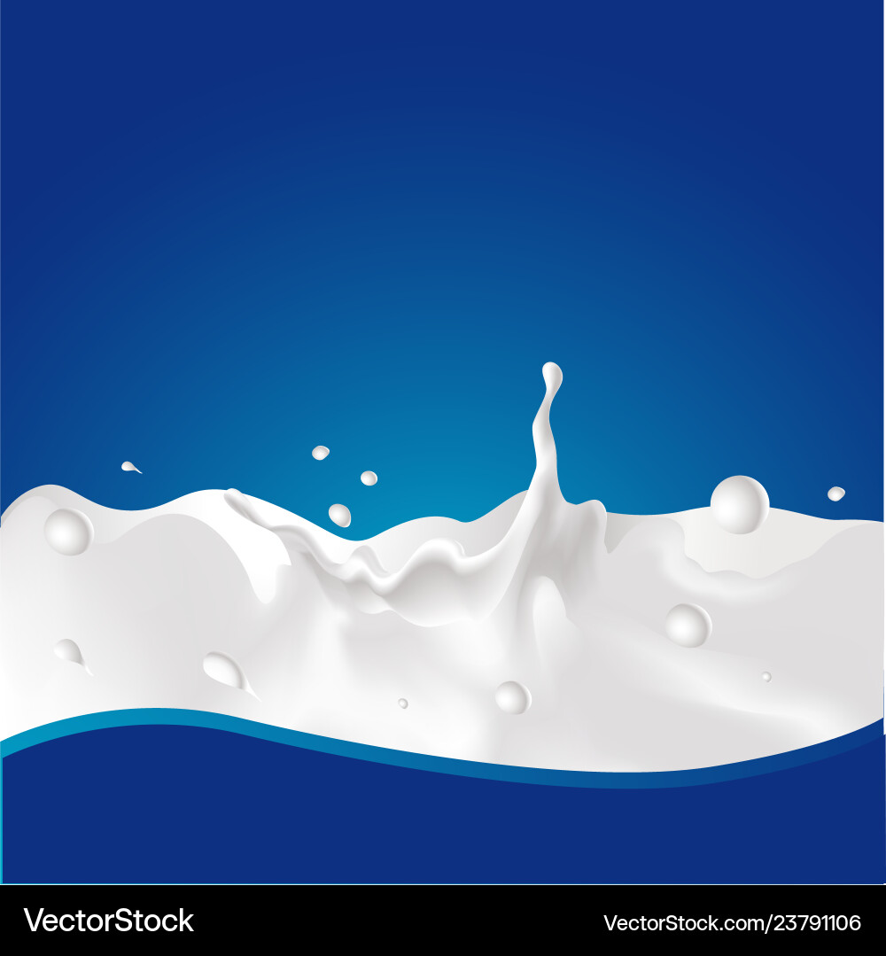 Dark blue milk design with wave Royalty Free Vector Image