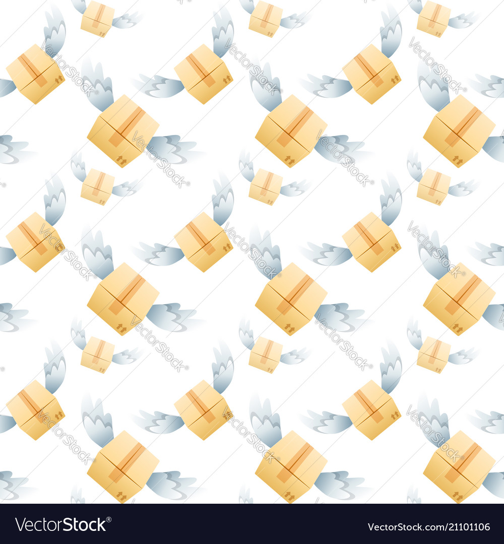 Flying boxes Royalty Free Vector Image - VectorStock