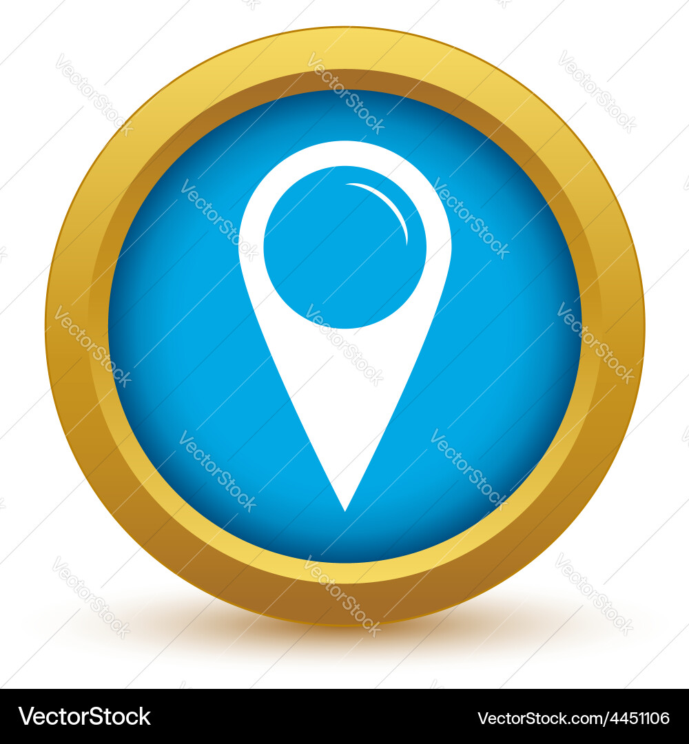 Gold pointer icon Royalty Free Vector Image - VectorStock