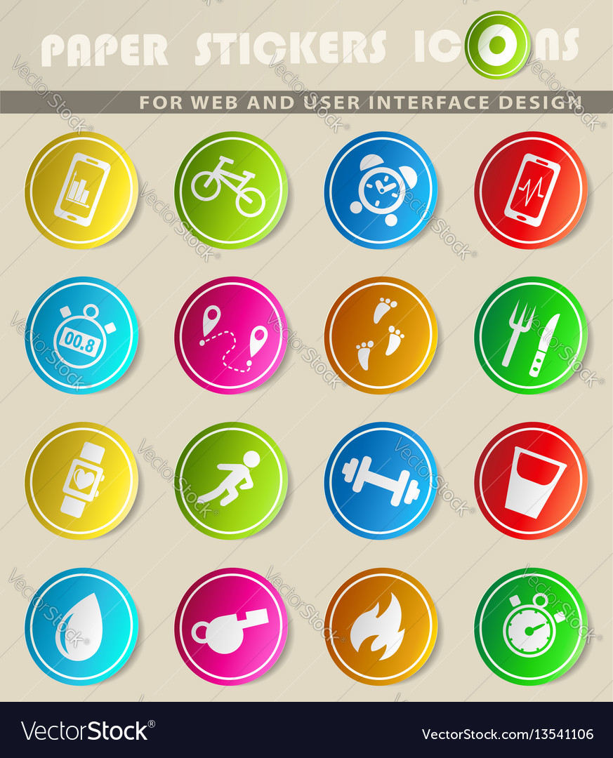 Monitoring apps icon set Royalty Free Vector Image
