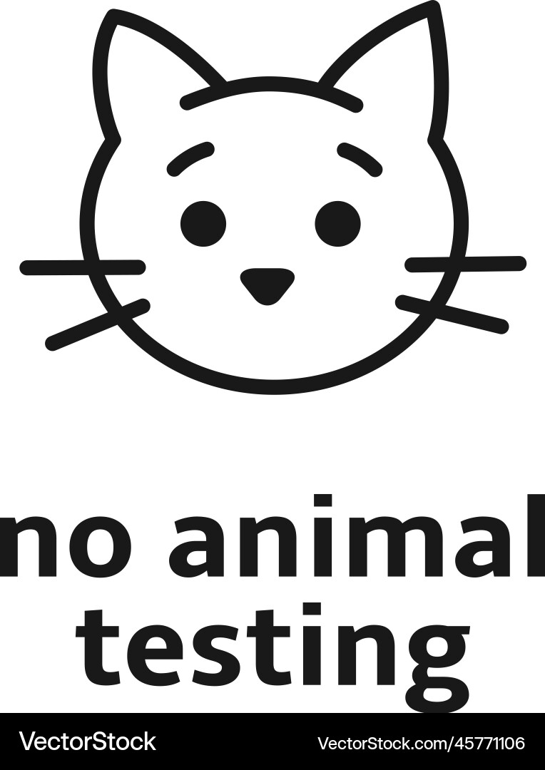 No animal testing stamp cruelty free product Vector Image
