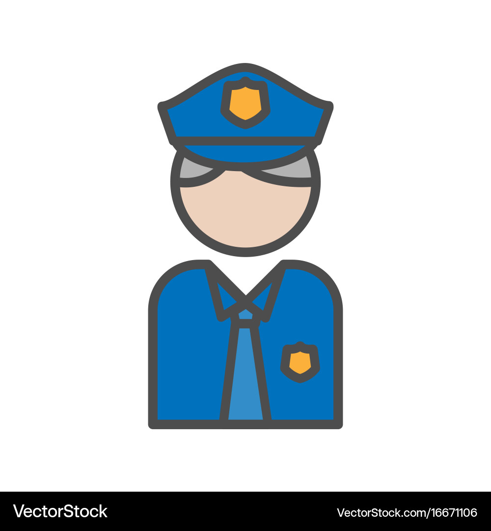 Police and security people avatar icon on white Vector Image