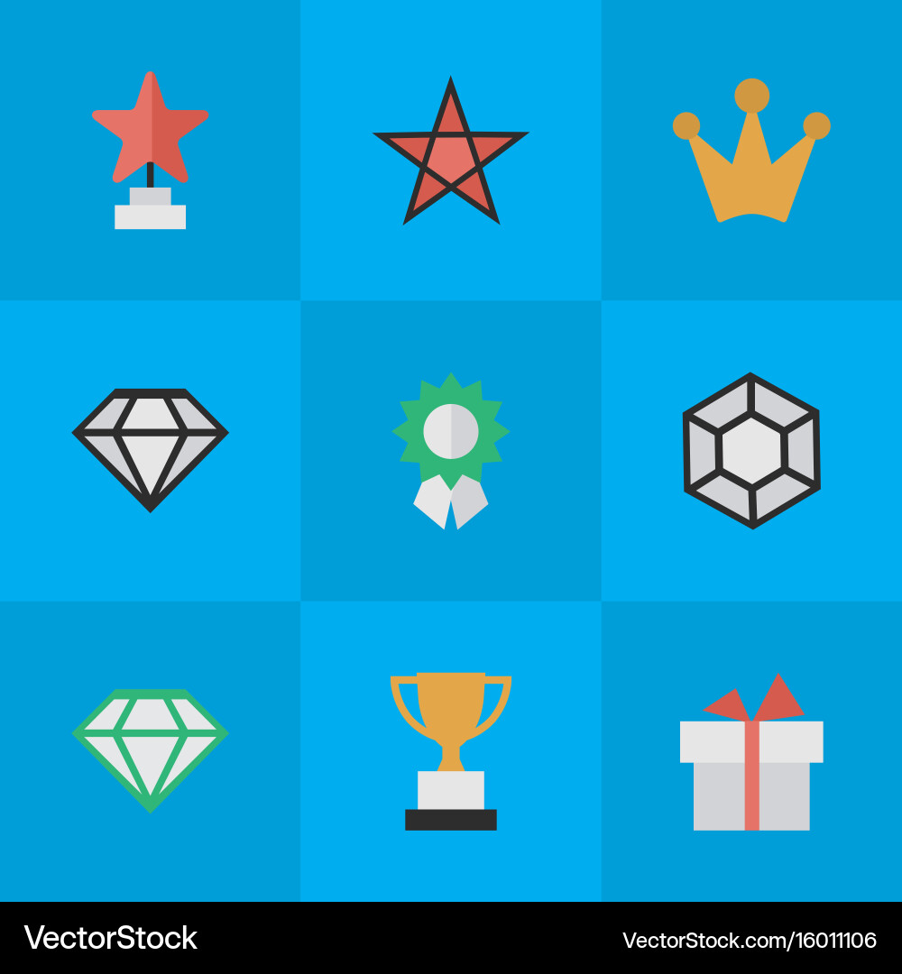 Set of simple trophy icons elements brilliant Vector Image