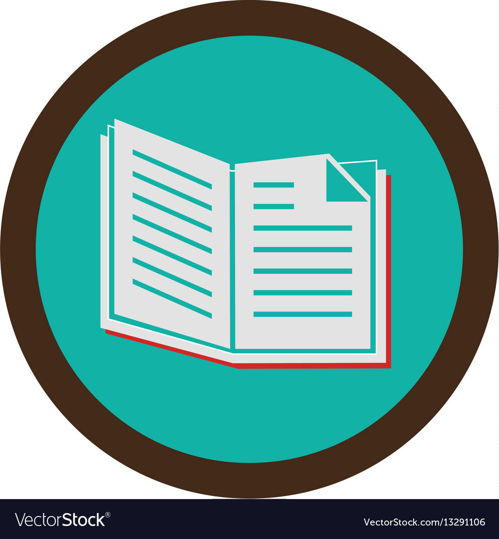 Textbook library isolated icon Royalty Free Vector Image