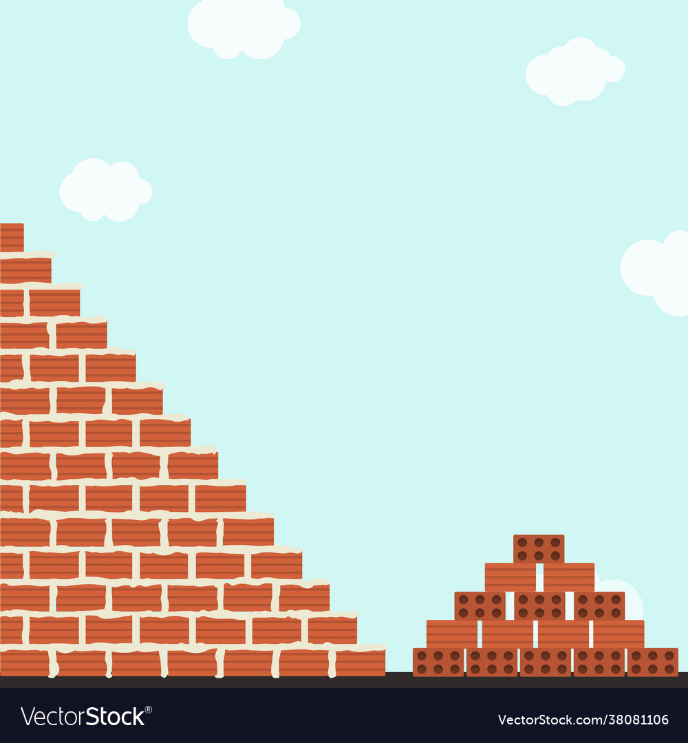 Wall bricks Royalty Free Vector Image - VectorStock