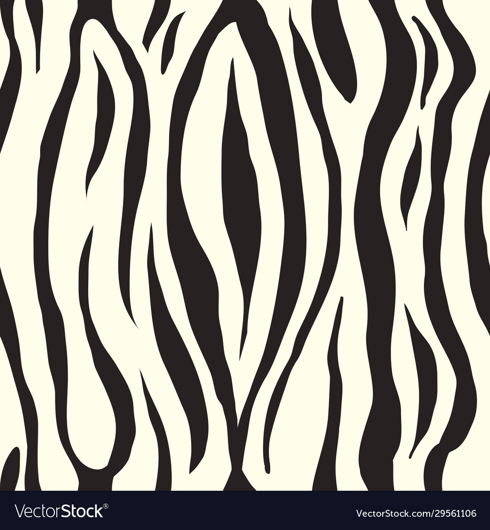 Zebra seamless pattern stripes background Vector Image