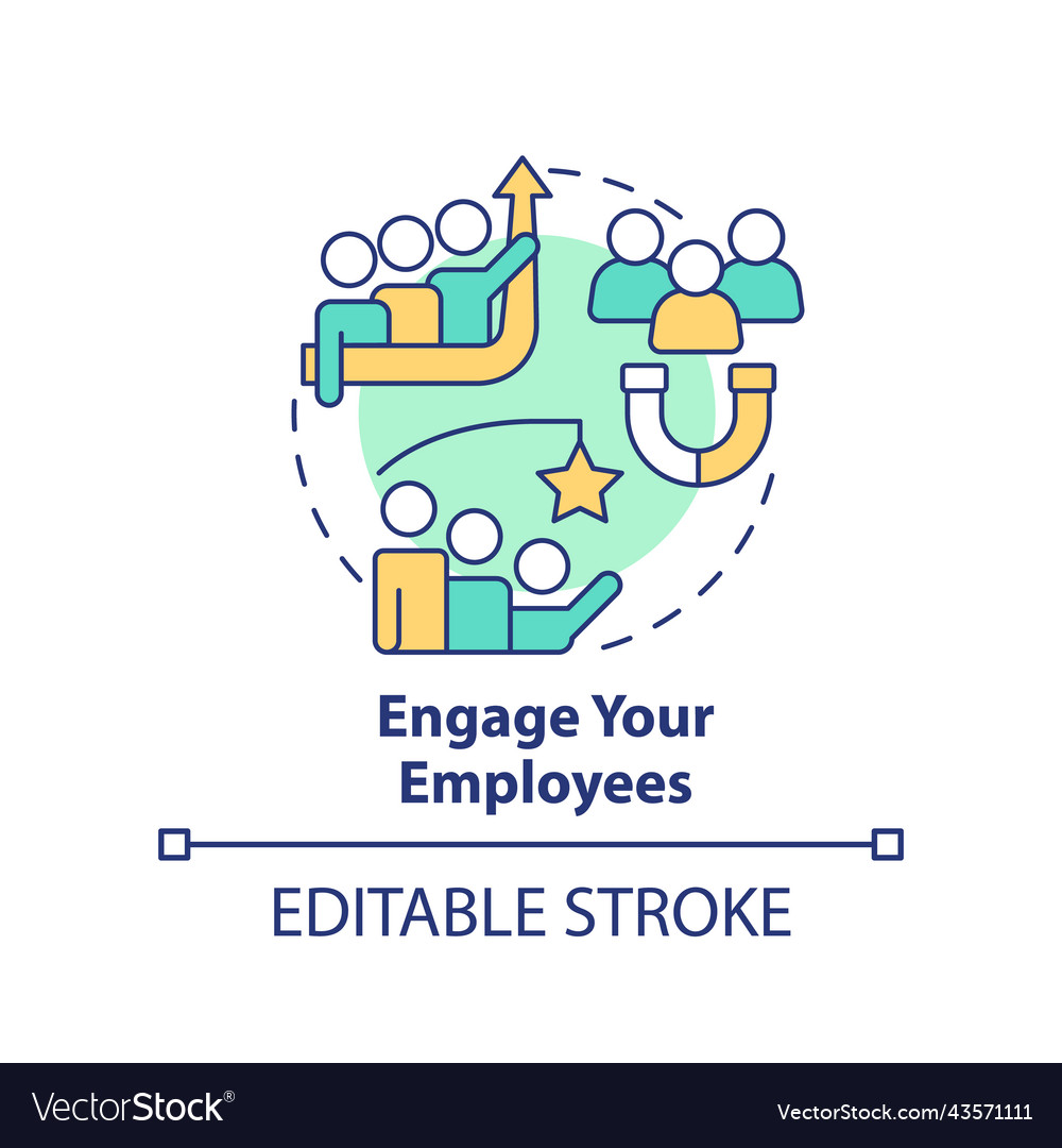 Engage employees concept icon Royalty Free Vector Image Engage employees concept icon Royalty Free Vector Image