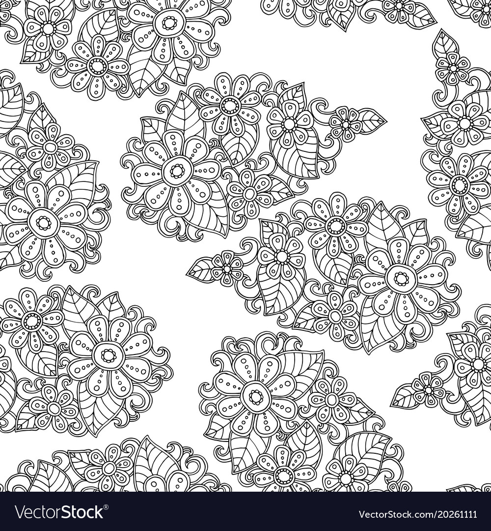 Flower seamless pattern background Royalty Free Vector Image
