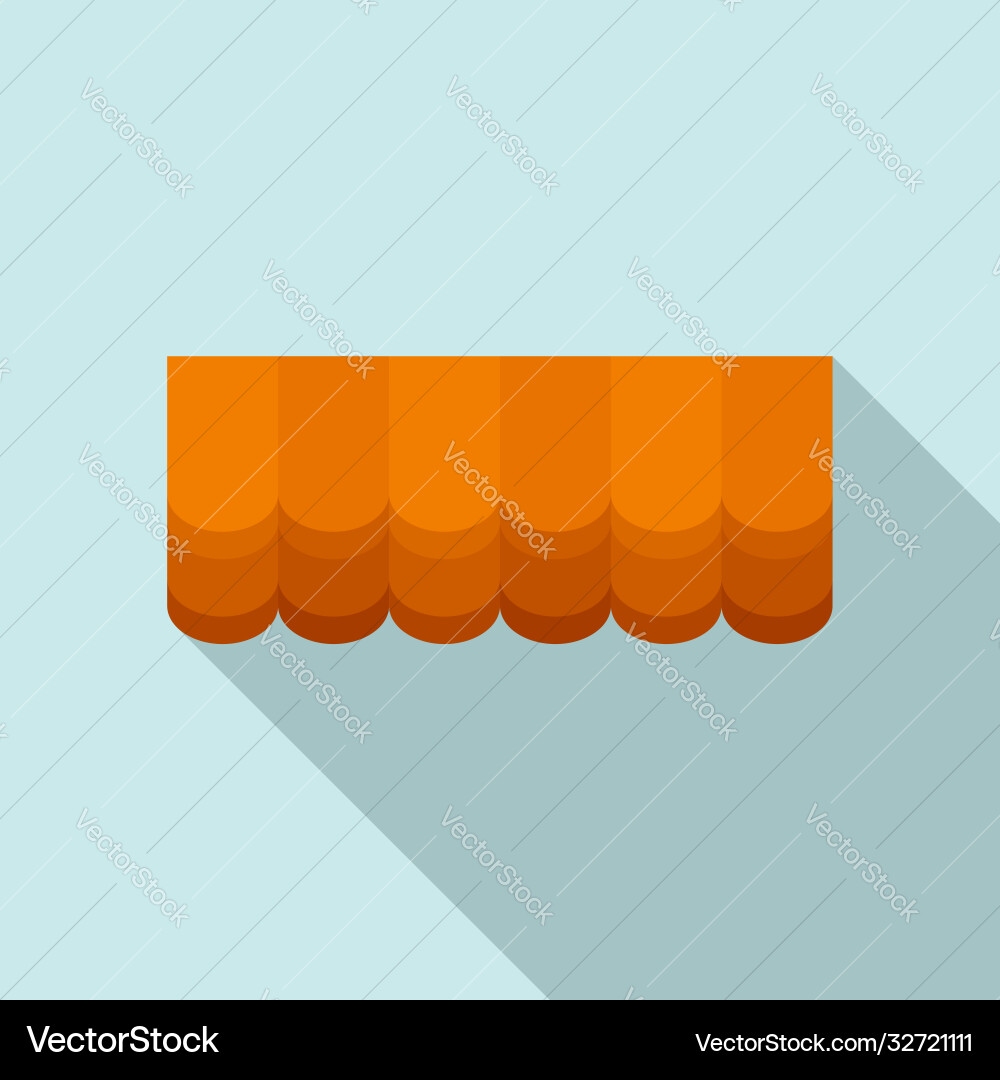House roof icon flat style Royalty Free Vector Image