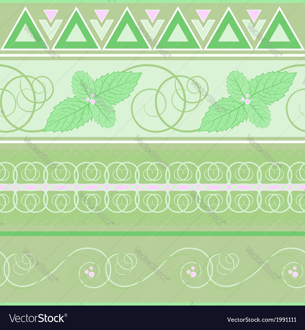 Seamless pattern with mint Royalty Free Vector Image