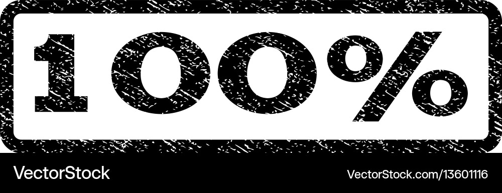 100 percent watermark stamp Royalty Free Vector Image