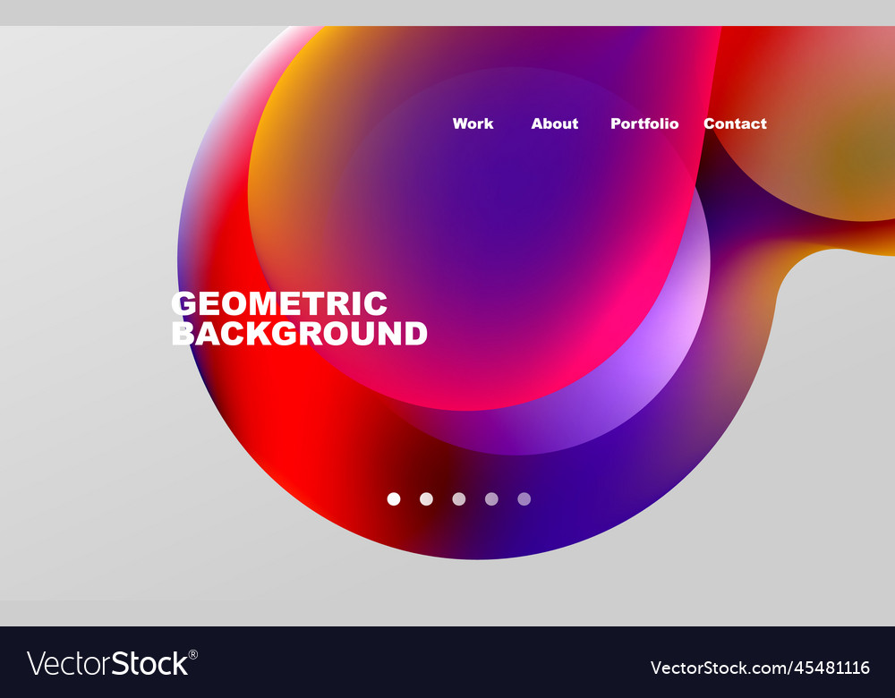 Abstract liquid background for your landing page Vector Image