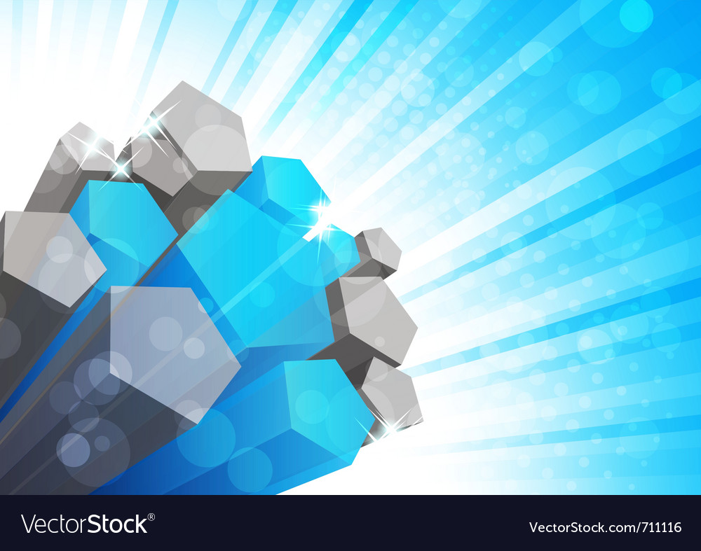 Background with 3d element Royalty Free Vector Image