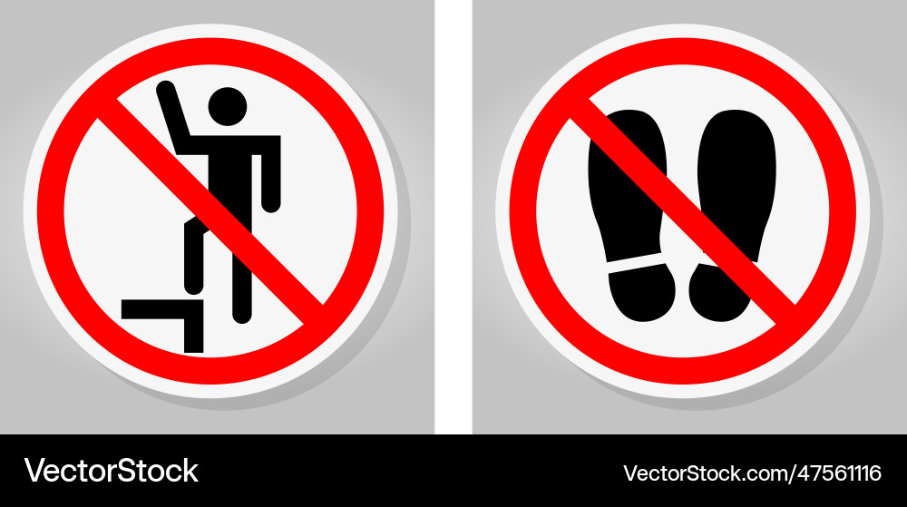 Danger sign do not stand here on white background Vector Image