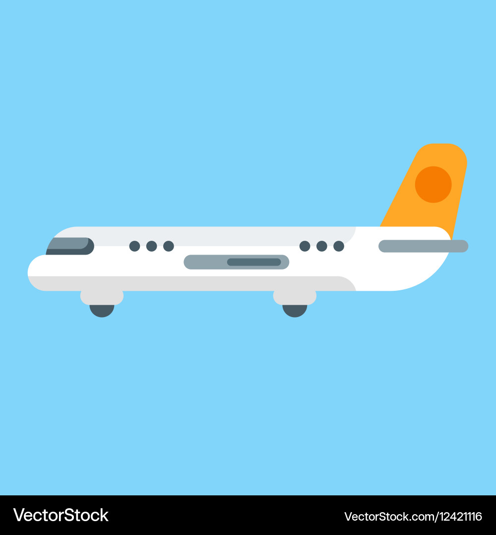 Flat style of aircraft Royalty Free Vector Image
