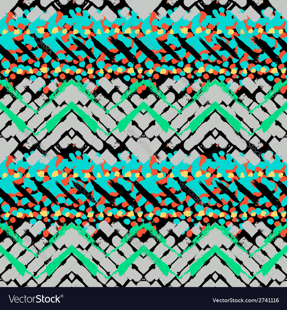 Grunge hand painted seamless pattern Royalty Free Vector