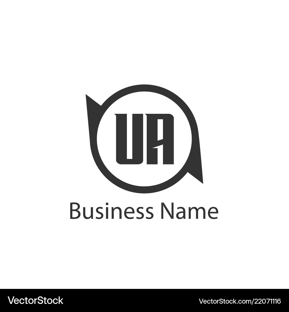Initial letter ua logo template design Royalty Free Vector