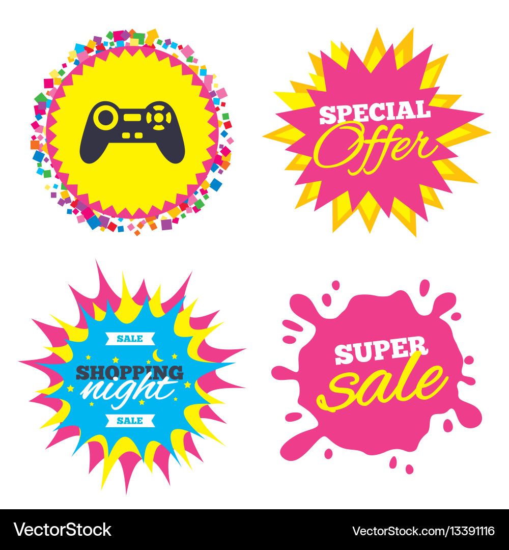 Joystick sign icon video game symbol Royalty Free Vector