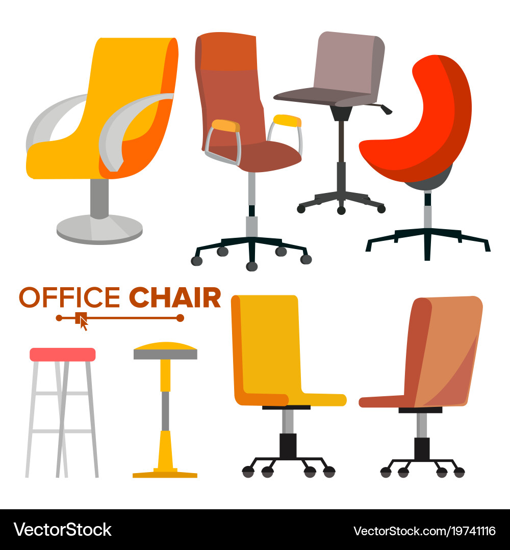 Office chairs set business hiring Royalty Free Vector Image