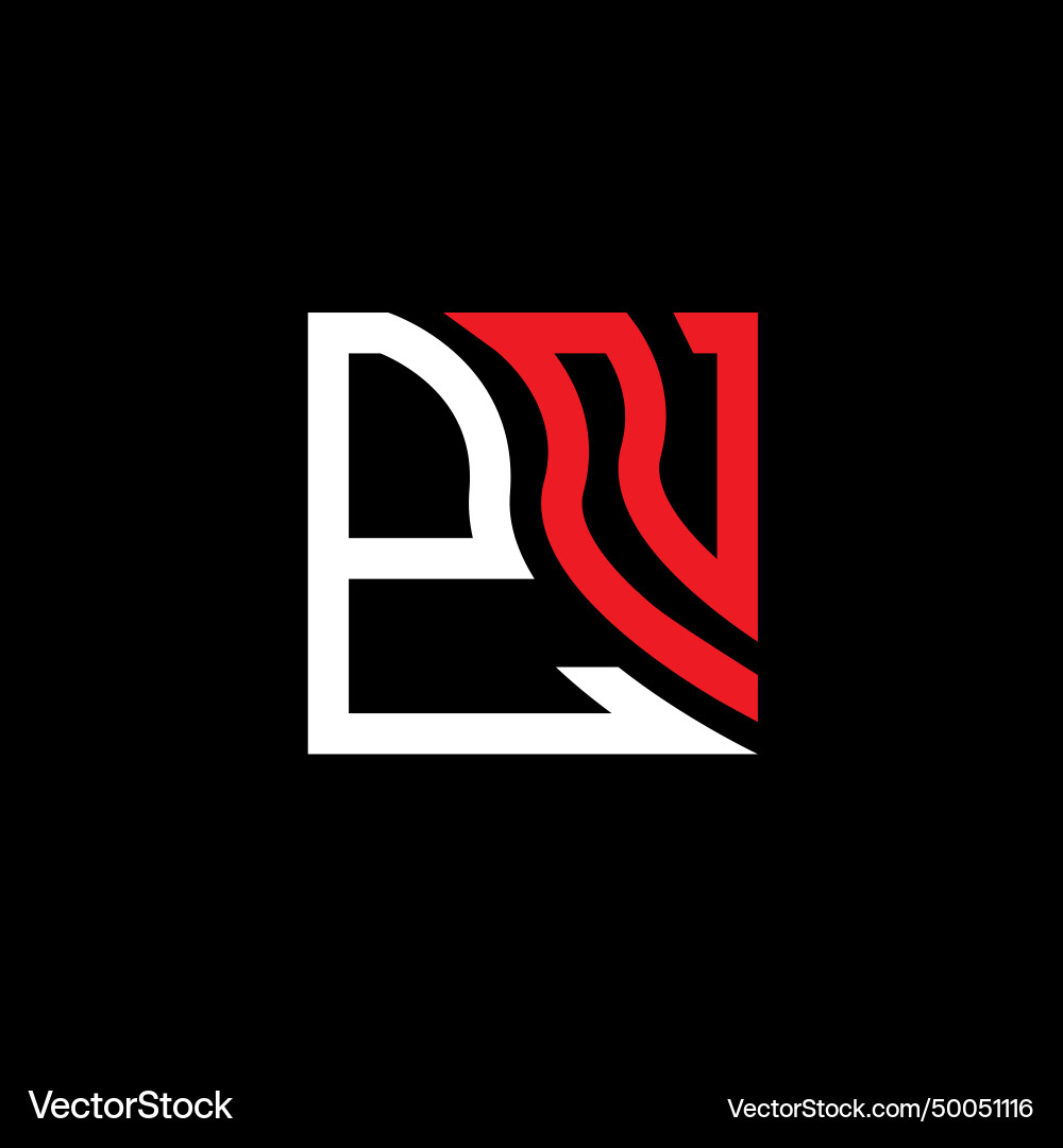 Pn letter logo design pn simple and modern logo Vector Image