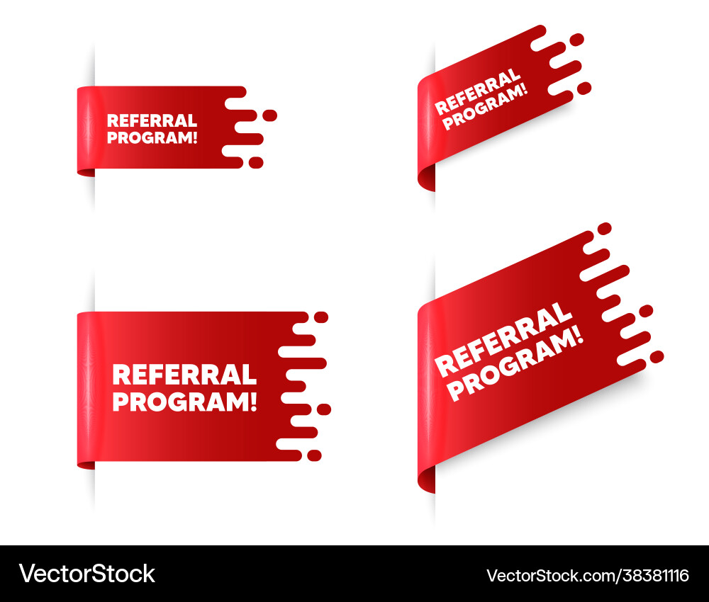 Referral program symbol refer a friend sign Vector Image