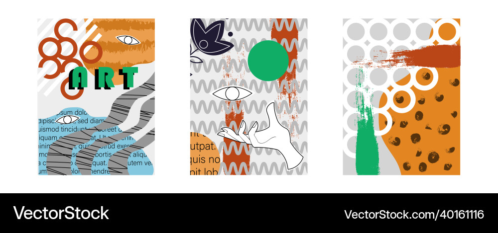Set of abstract poster Royalty Free Vector Image