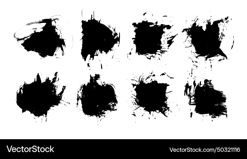 Set of ink blots design Royalty Free Vector Image