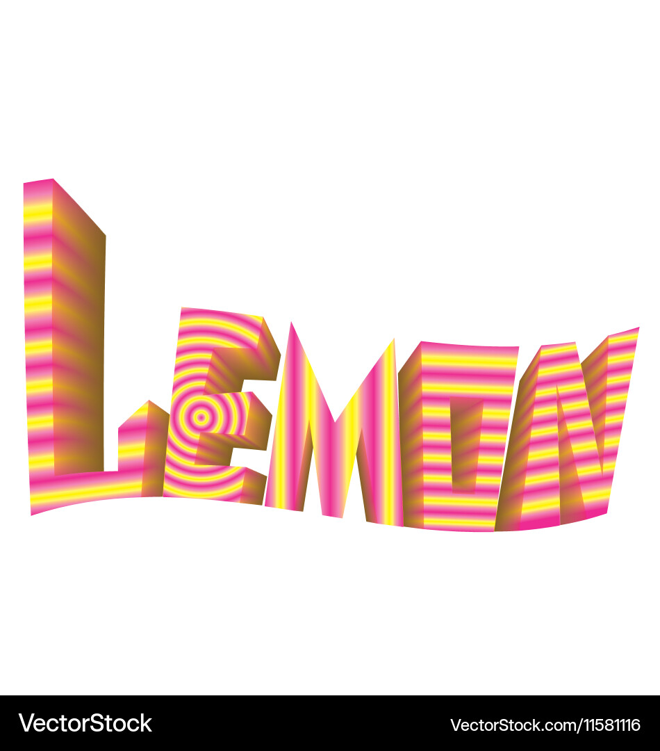 Striped sign white background lemon logo Vector Image