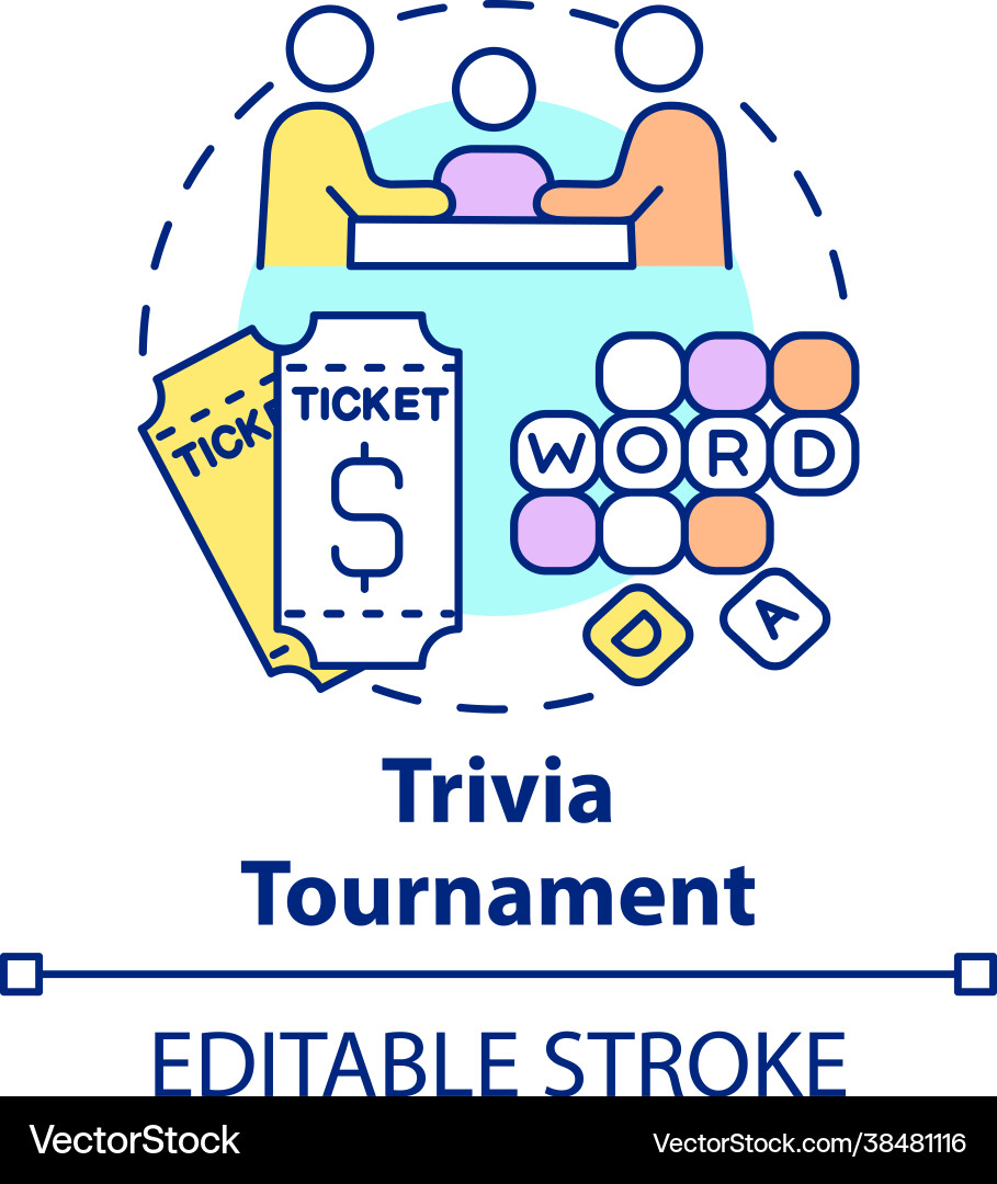 Trivia tournament fundraiser concept icon Vector Image