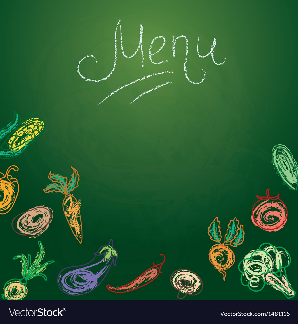 Vegetables menu Royalty Free Vector Image - VectorStock