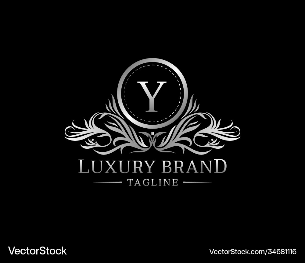Vintage monogram y letter logo template Royalty Free Vector