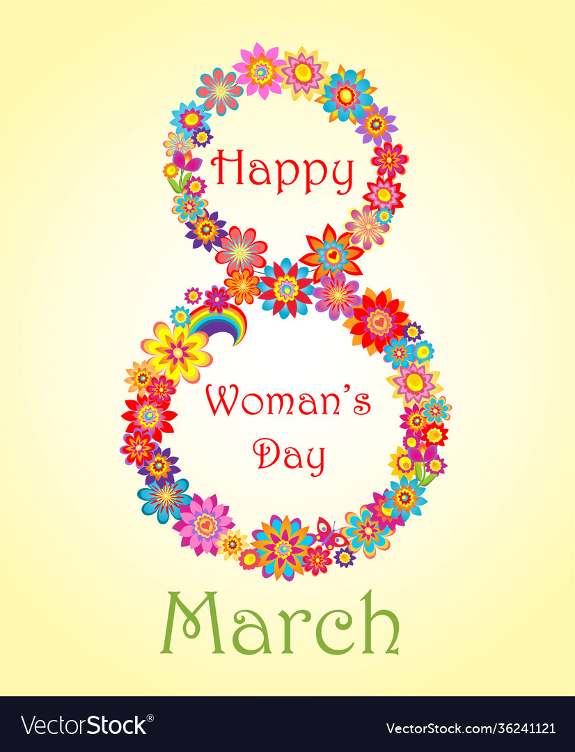 8 march Royalty Free Vector Image - VectorStock