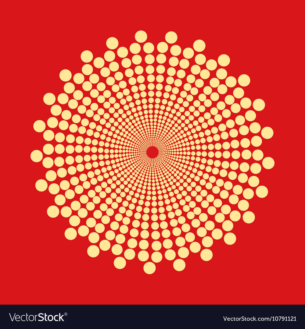 Abstract dotted shape design element Royalty Free Vector