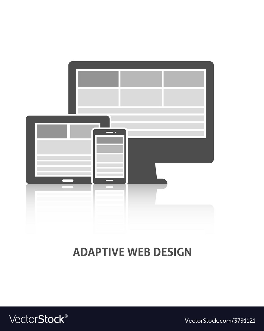 Adaptive web design icon Royalty Free Vector Image