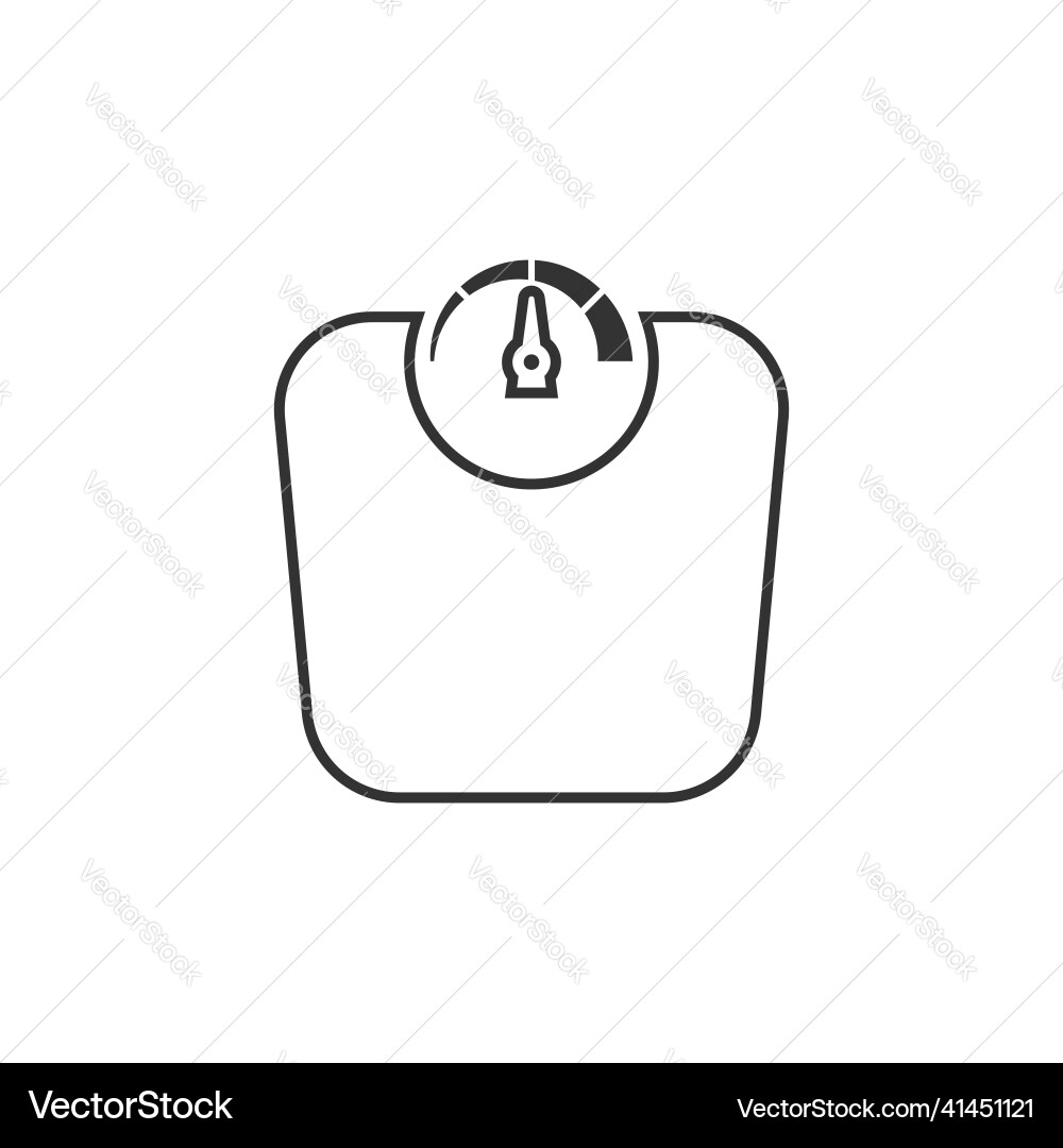 Bathroom weight scale icon in flat style mass Vector Image